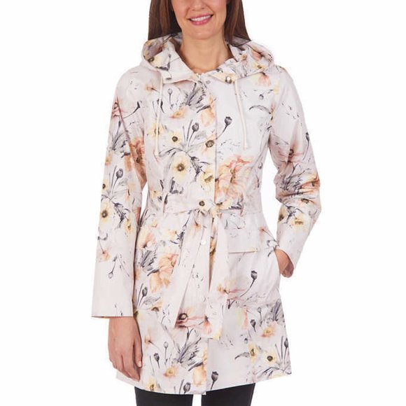 Kensie | Jackets & Coats | Kensie Hooded Waterresist Rain Jacket Trench ...
